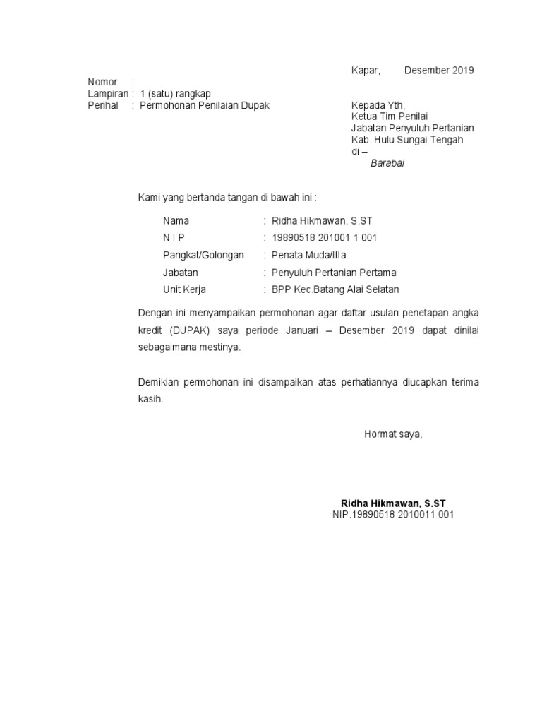 Surat Permohonan Penilaian | PDF Surat Permohonan Penilaian | PDF
