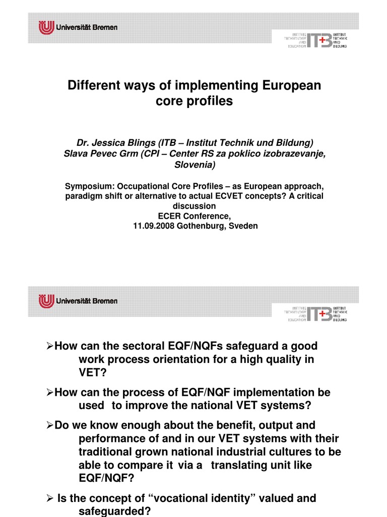 (PDF Version - Slides) - Different Ways of Implementing European Core ...