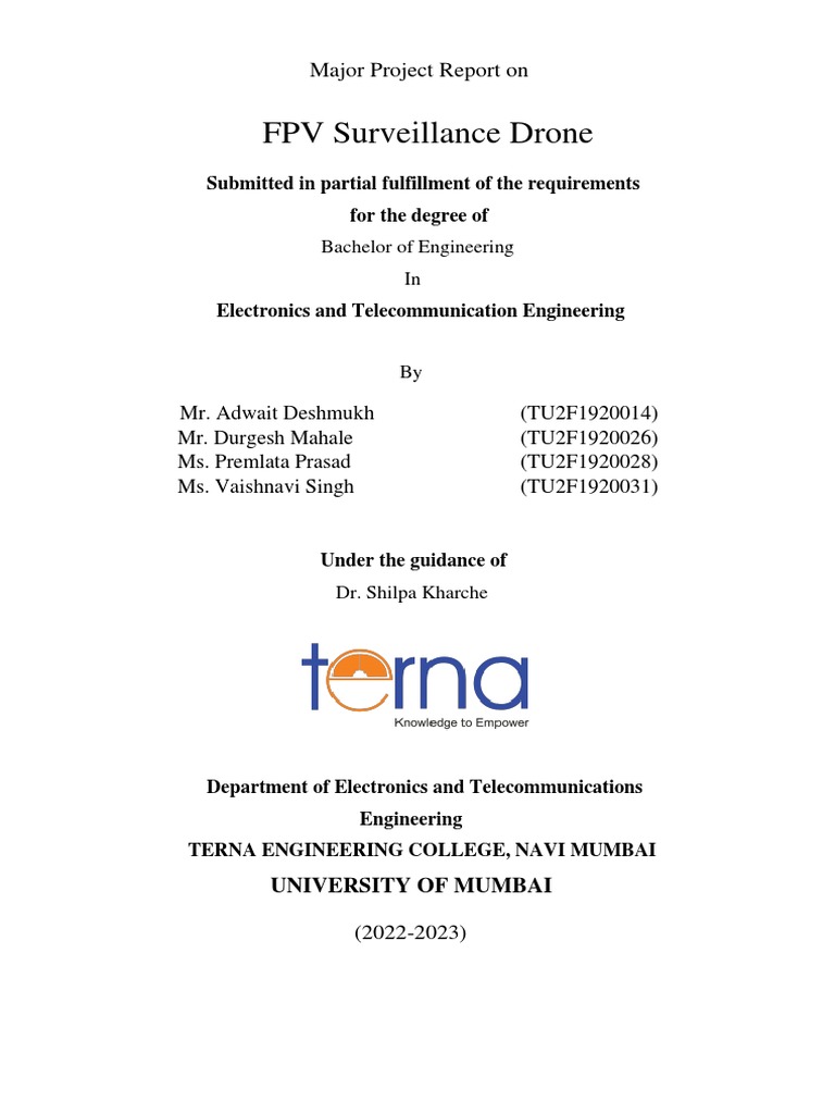 Final Project Report FPV PDF | PDF | Capacitor | Electrical Network