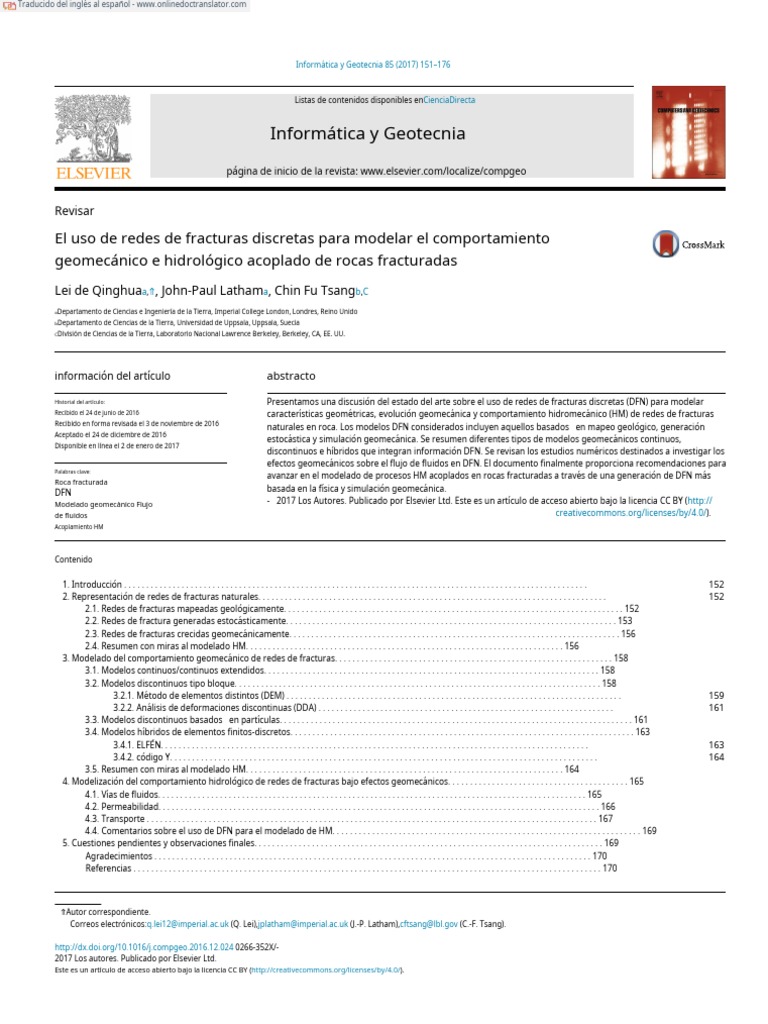 Modelado DFN en rocas fracturadas | PDF | Fractura | Geología