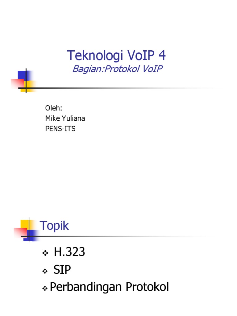 Protokol VoIP: H.323 vs SIP | PDF