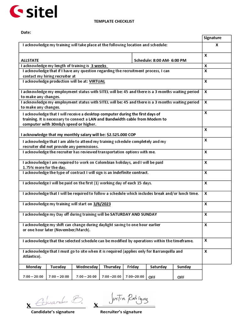 Allstate Training Acknowledgment Form | PDF | Employment | Business