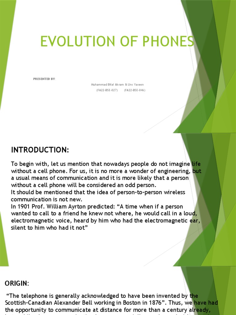 Evolution of Phones: A Historical Overview | PDF | Telephone | Smartphone