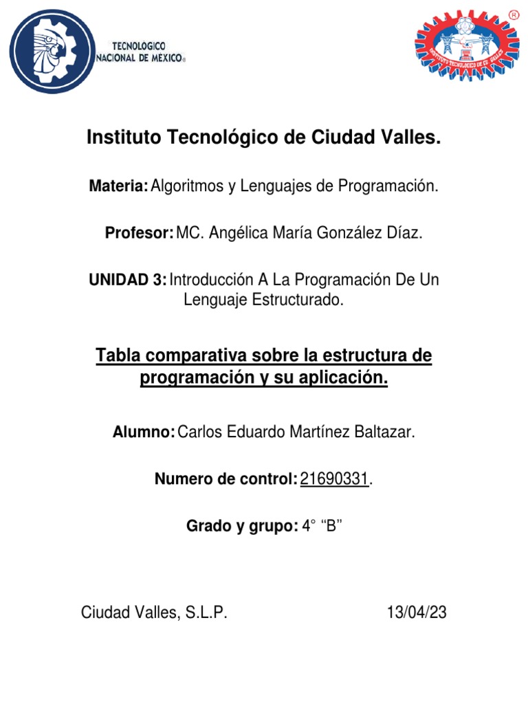 Act2 U3 Alg | Descargar gratis PDF | Lenguaje de programación | .NET Framework