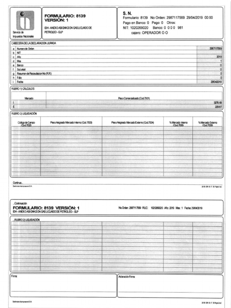 Formulario 8139 PDF | PDF