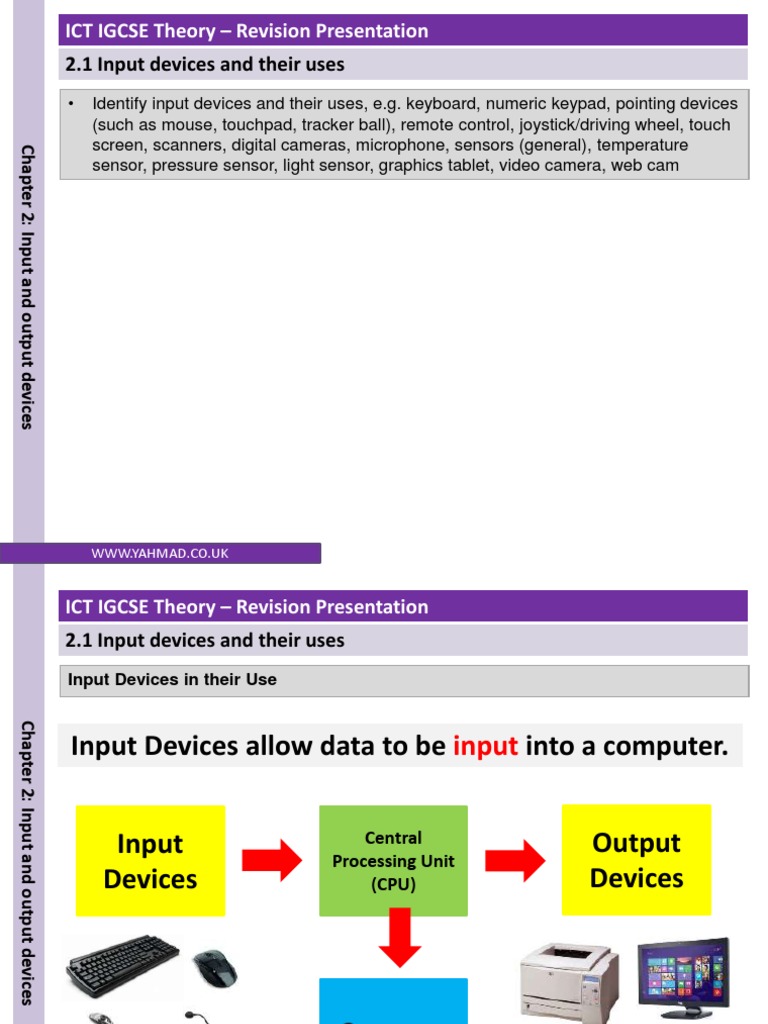 A Guide to Common Input Devices and Their Uses | PDF | Computer Monitor ...