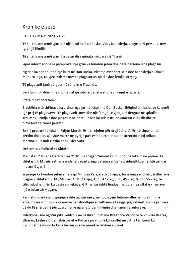 Kronikë e Zezë | PDF