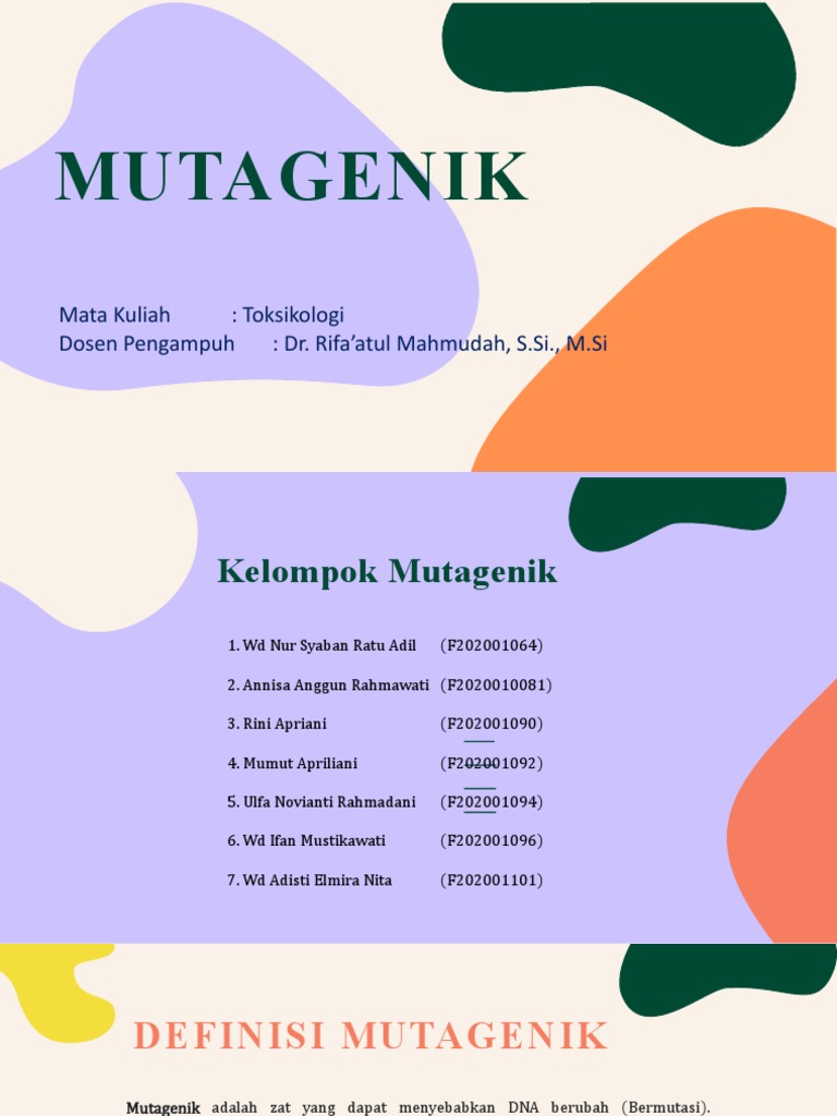 MUTAGENIK - Kelompok 5 | PDF