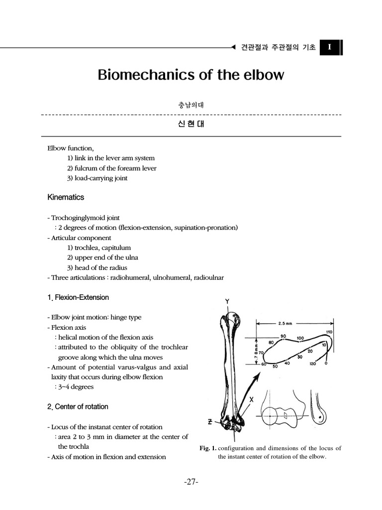 Biomechanics Of The Elbow Pdf Pdf Elbow Anatomical Terms Of Motion