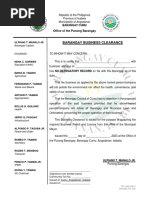 Barangay Business Permit | PDF
