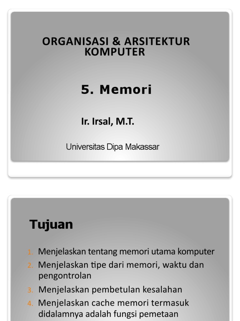 Memori Internal-1 | PDF | Komputer