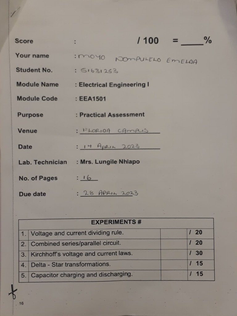Electrical Practical | PDF