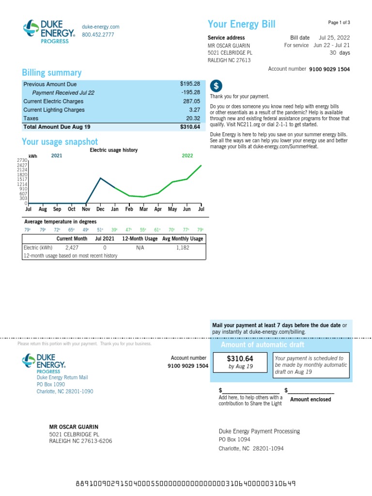 Florida Utility Bill