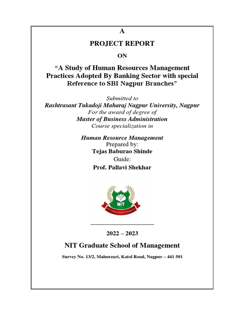 HRM Project | PDF | Methodology | Human Resource Management