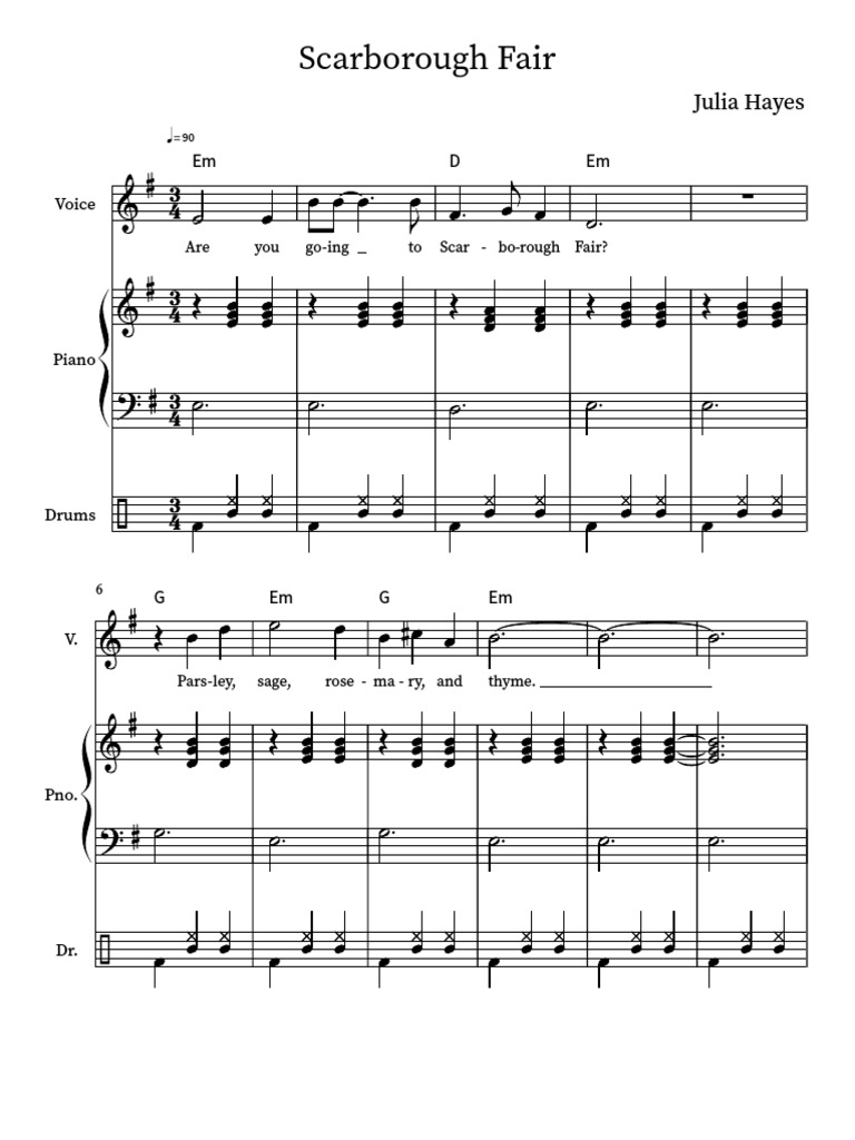 Scarborough Fair Sheet Music | PDF