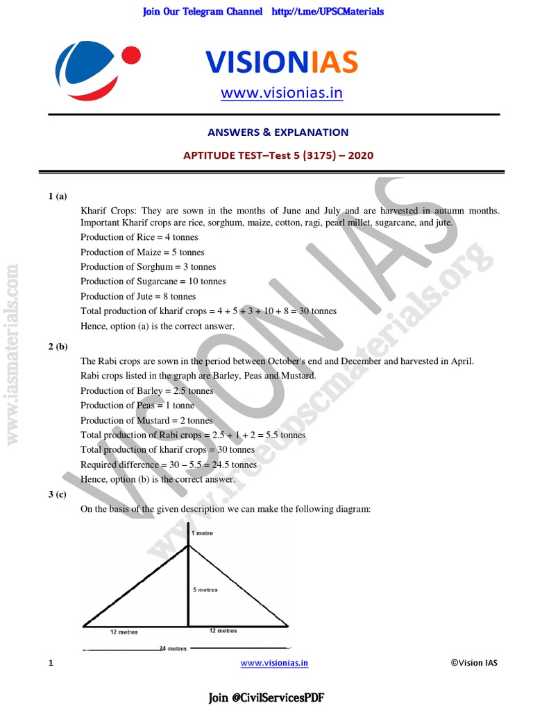 Test 5S Vision IAS CSP20 CSAT PDF | PDF | Health Care | Evolution