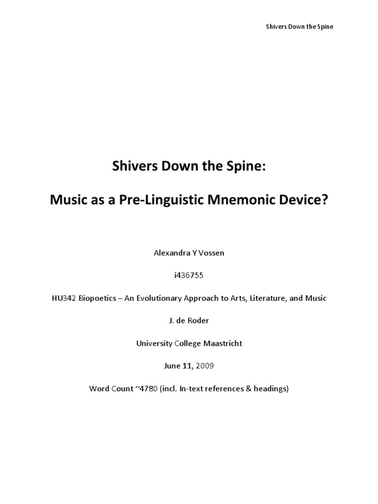 Shivers Down the Spine | Emotions | Self-Improvement