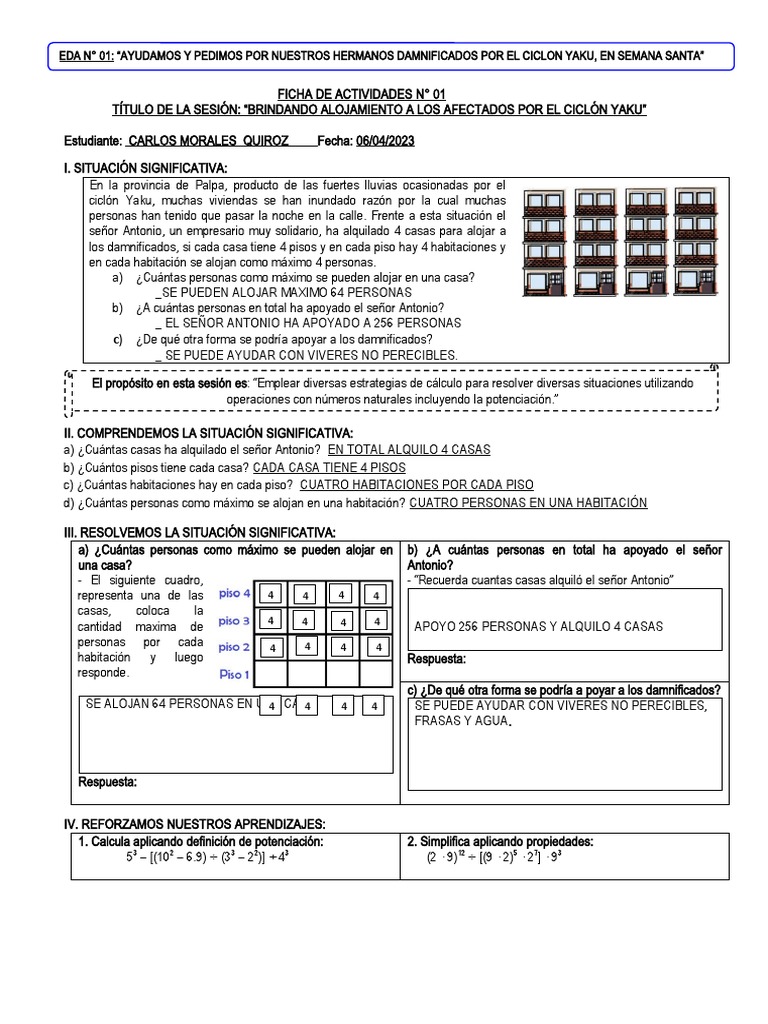 Ficha 1 - 1ero - Eda1 | PDF | Rectángulo | Geometría Elemental