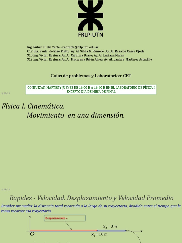 01-CinemÃ¡tica PPSX | PDF | Aceleración | Velocidad