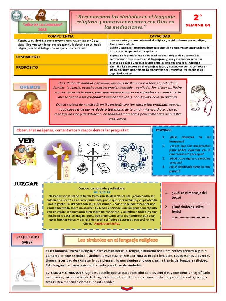 Símbolos Religiosos y su Significado | PDF | Los símbolos | Oración