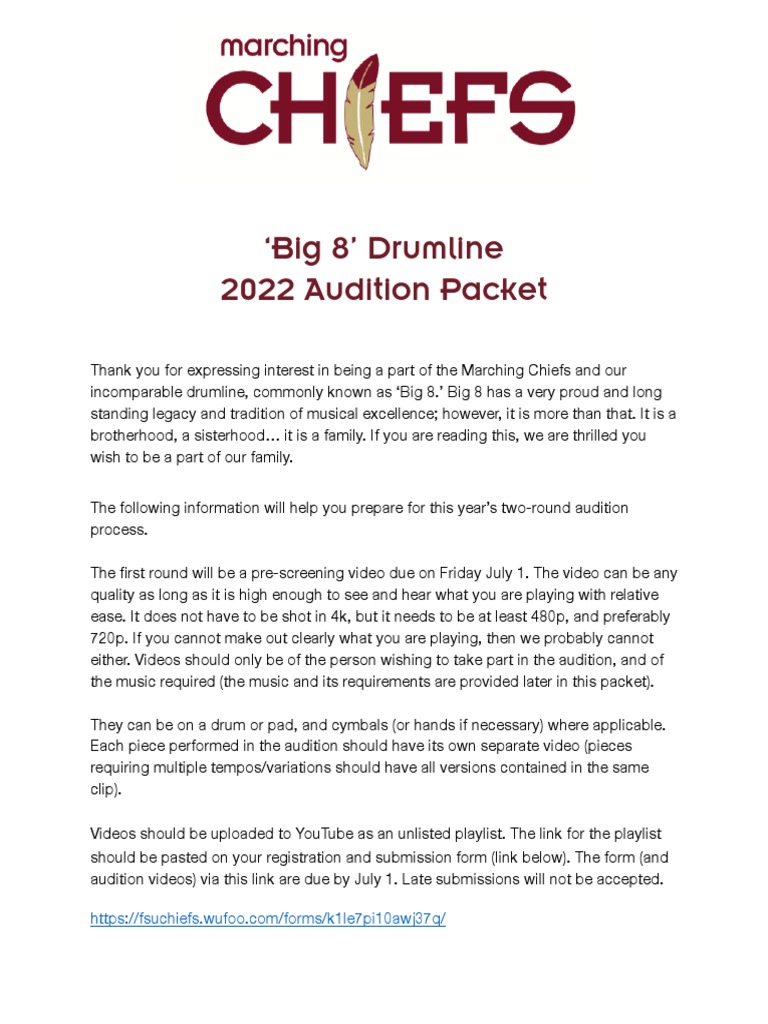 Big 8 First Round Audition Packet (2022).pdf | PDF | Musicology ...