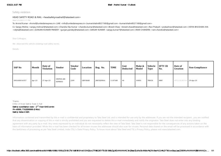 Mail - Arvind Kumar - Outlook PDF | PDF