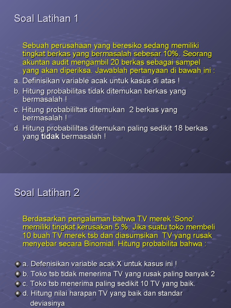 Soal Latihan Binomial | PDF