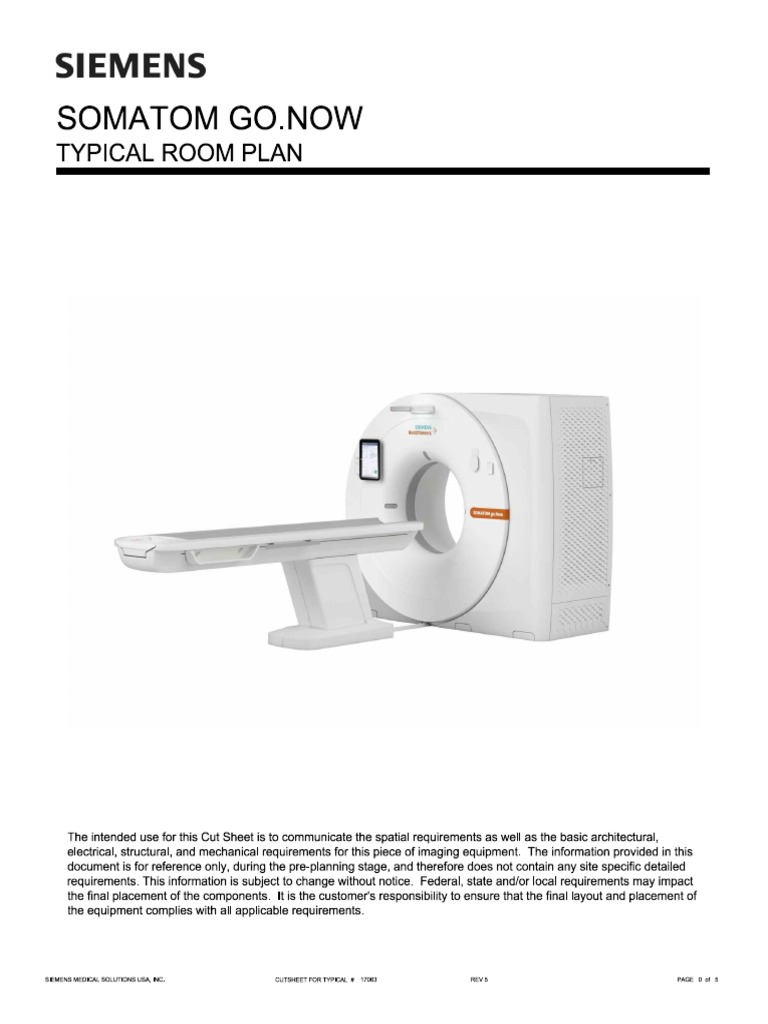 SOMATOM GO.NOW Equipment Cut Sheet | PDF | Technology & Engineering | Computers