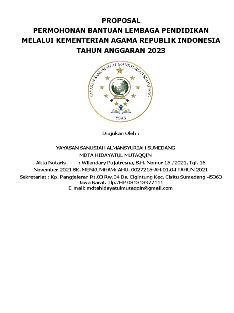 Proposal MDTA HM | PDF