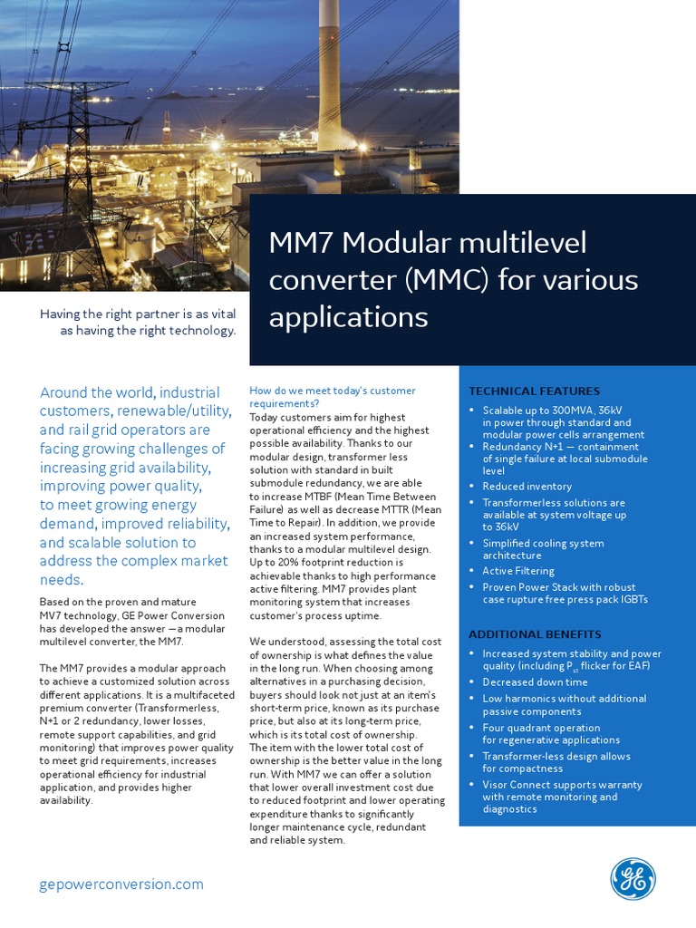 GEA34256 - MM7 - FS - MM7 Modular Multilevel Converter (MMC) - EN ...