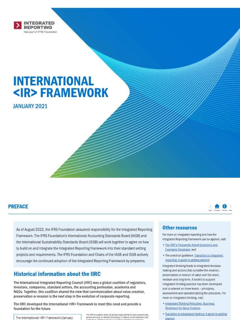 Integrated Reporting Framework PDF | PDF