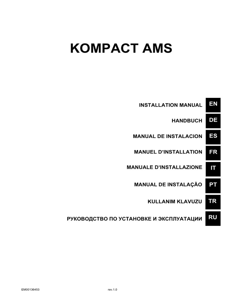 EM00136453 Kompact AMS ML Rev1.0 | PDF | Pump | Power Supply
