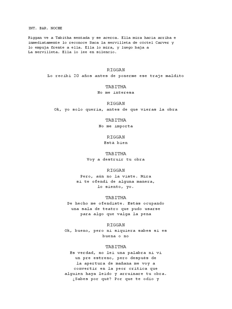 Birdman Escena Bar PDF | PDF