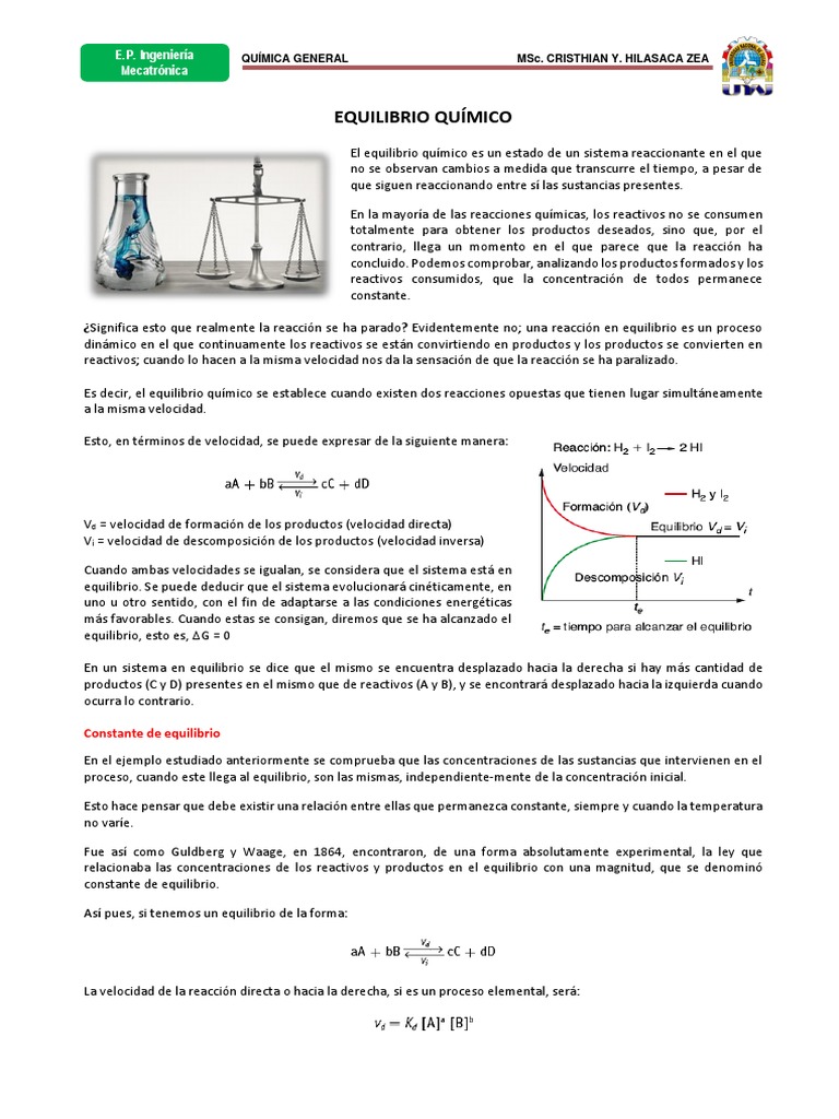18-Equilibrio Quimico IMEC | PDF | Equilibrio químico | Química