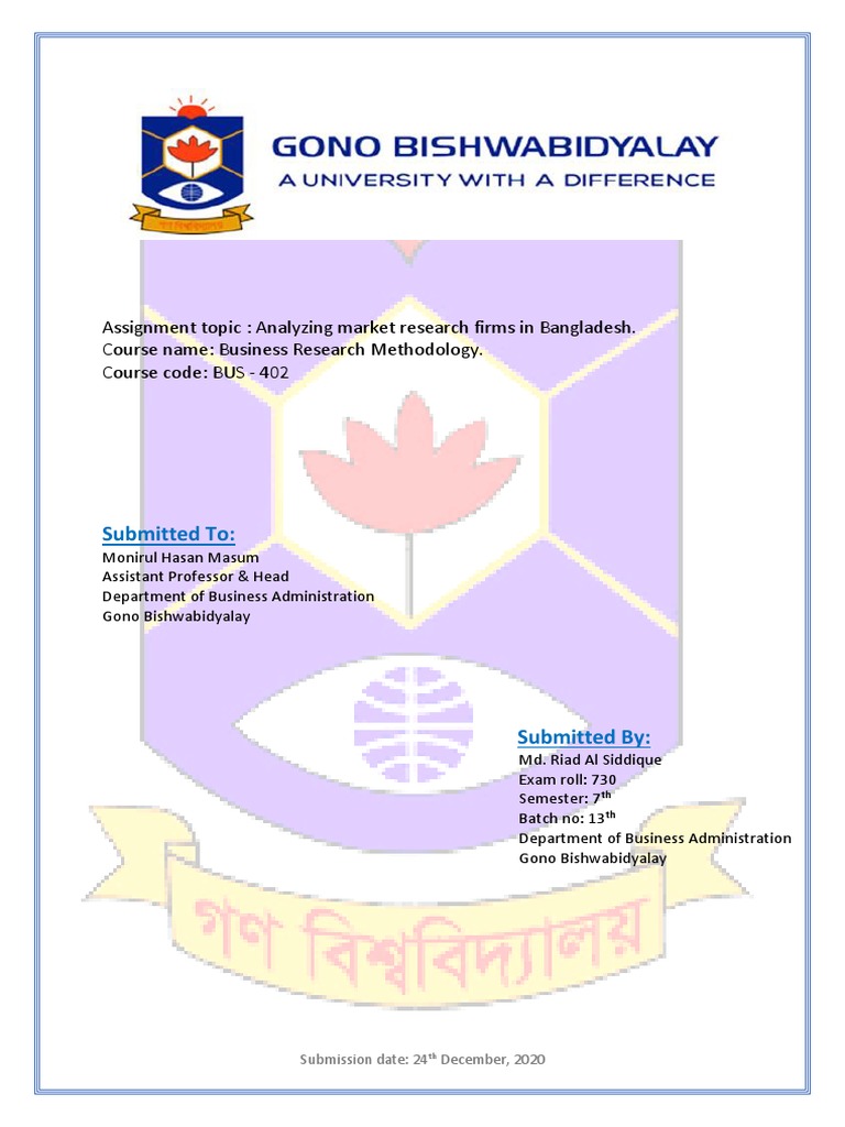 Analyzing Market Research Firms in Bangladesh | PDF | Retail ...