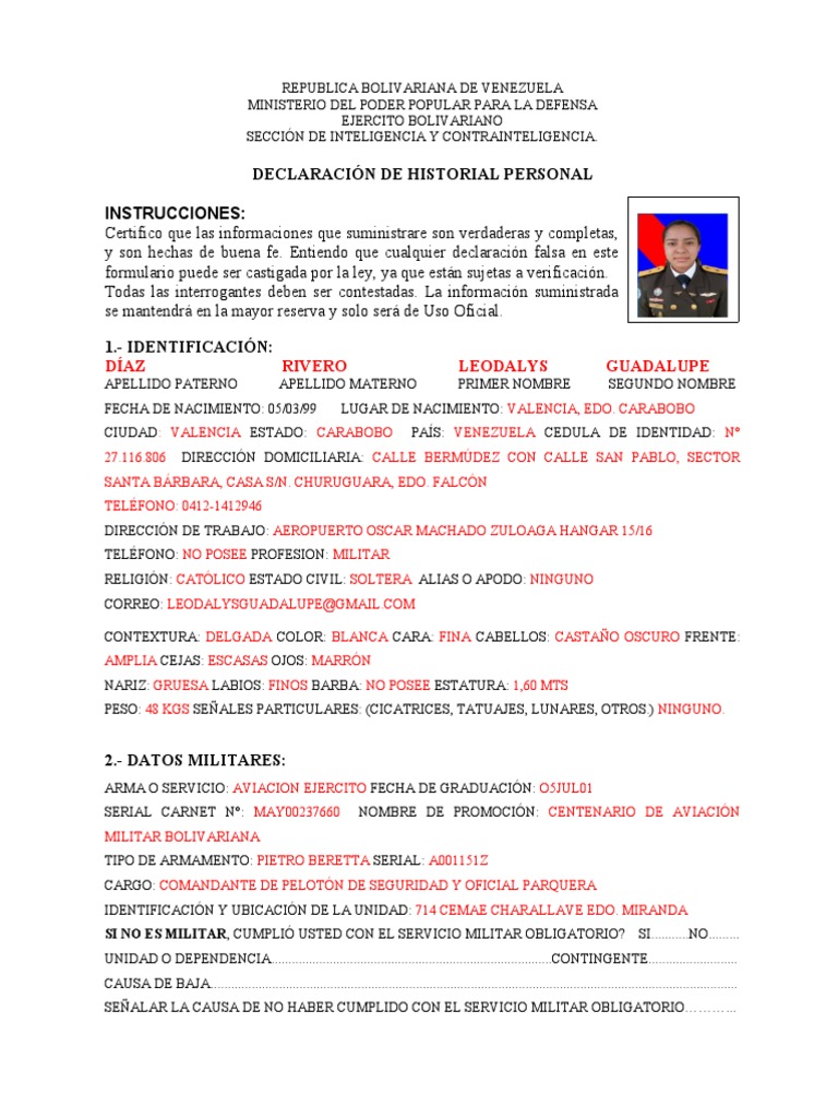 DHP Tte. Díaz Rivero Leodalys Guadalupe | PDF