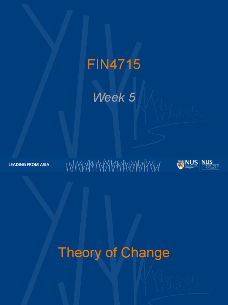 W5_FIN4715 theories of change and Logic Model | PDF | Risk | Business