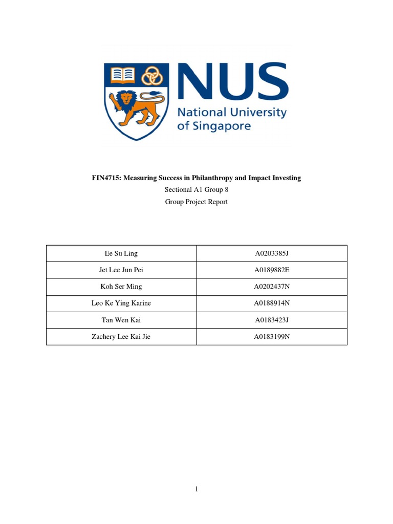 FIN4715 Sectional A1 Group 8 - Group Project Report PDF | PDF ...