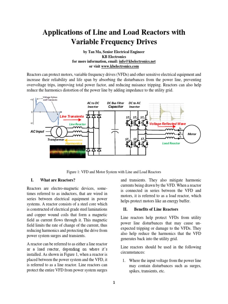 Applications of Line and Load Reactors With Variable Frequency Drives ...