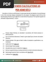 Minimum Thickness for Piping Components | PDF