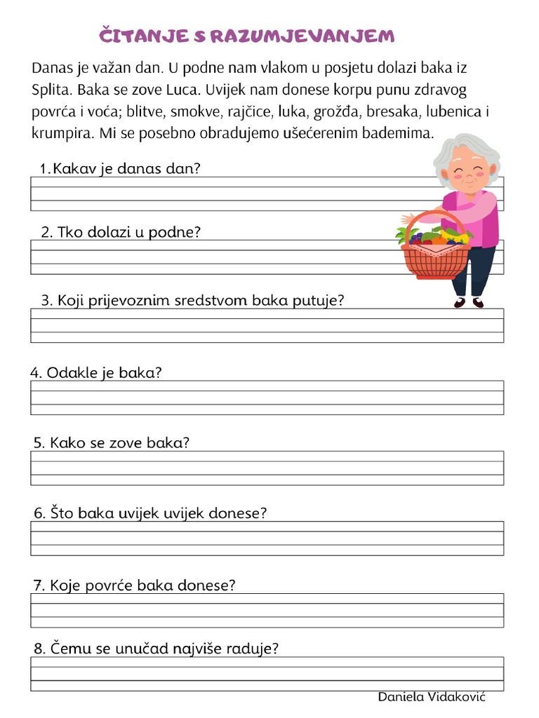 Citanje S Razumjevanjem-Baka | PDF