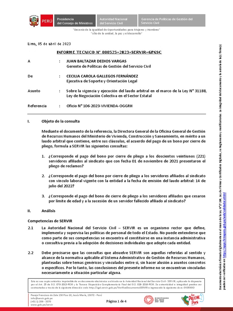 Ejemplo 02 de Informe Tecnico | PDF