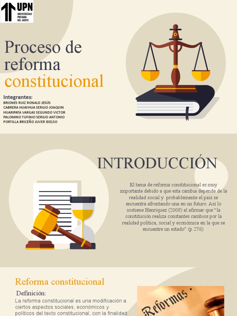 Proceso De Reforma Constitucional Pdf Constitución Parlamento