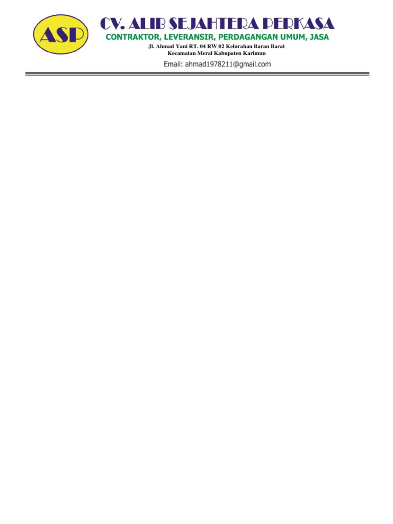 KOP SURAT BARU CV ALIB.pdf | PDF