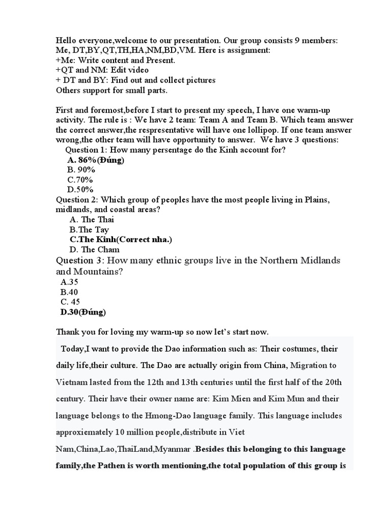 The Dao | PDF | Embroidery | Vietnamese People