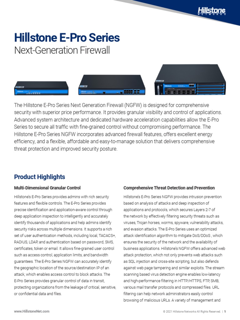 Hillstone E-Pro Series EN 2 | PDF | Denial Of Service Attack | Ip Address