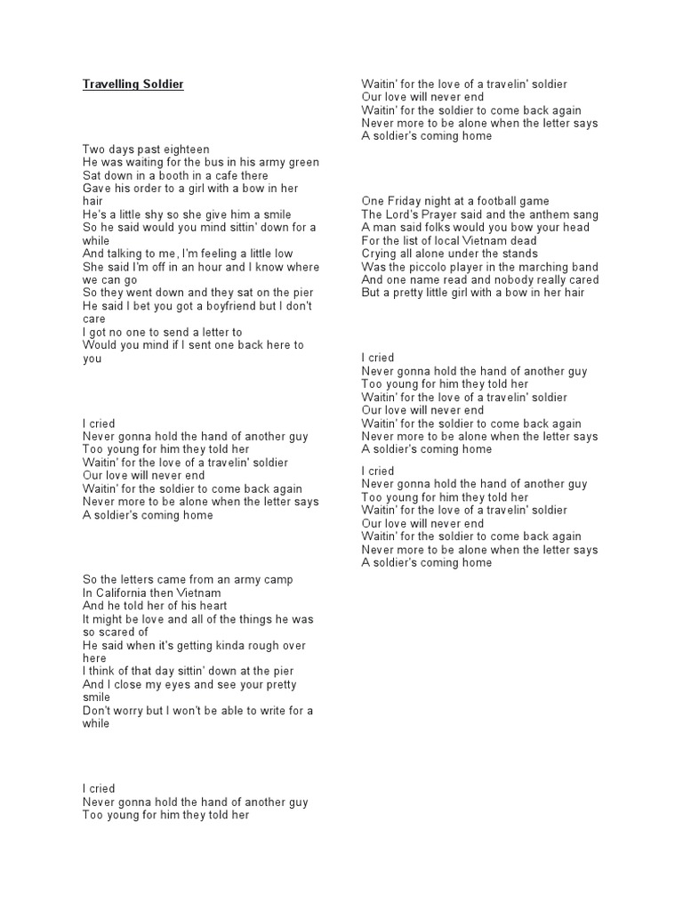 Travelling Soldier | PDF