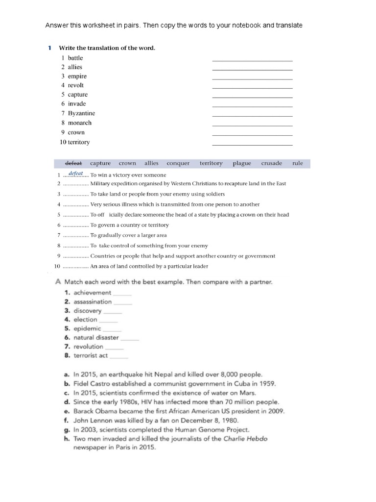 History Vocabulary | PDF