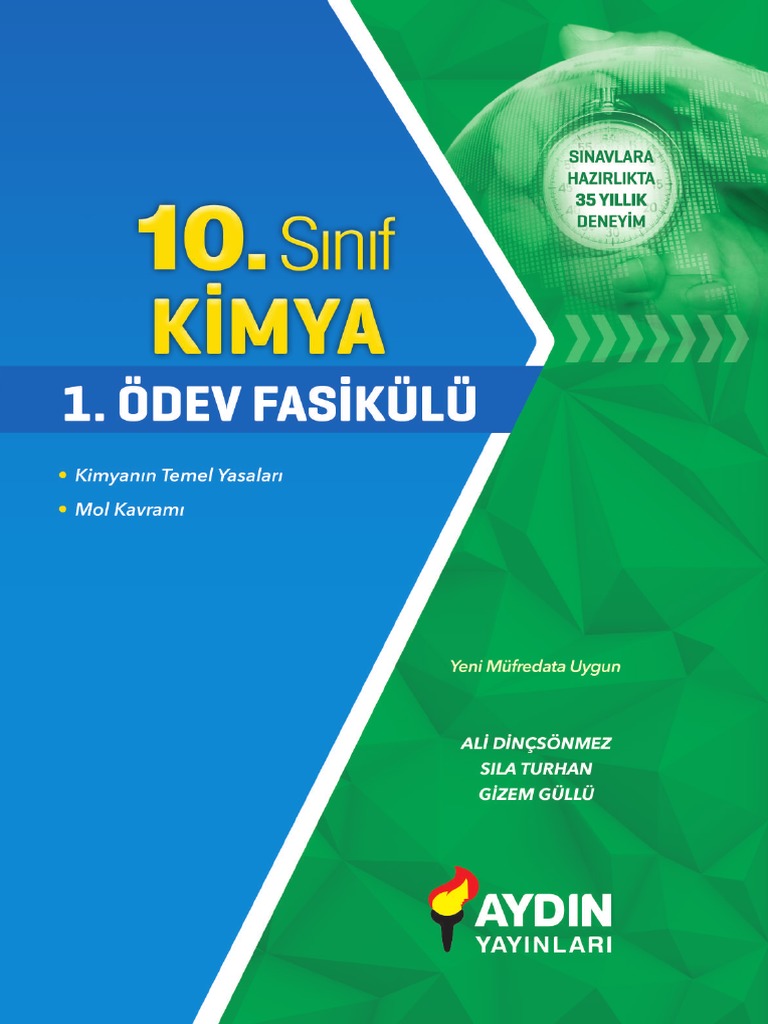10 sinif kimya 1. odev fasikulu-Aydinyayinları | PDF