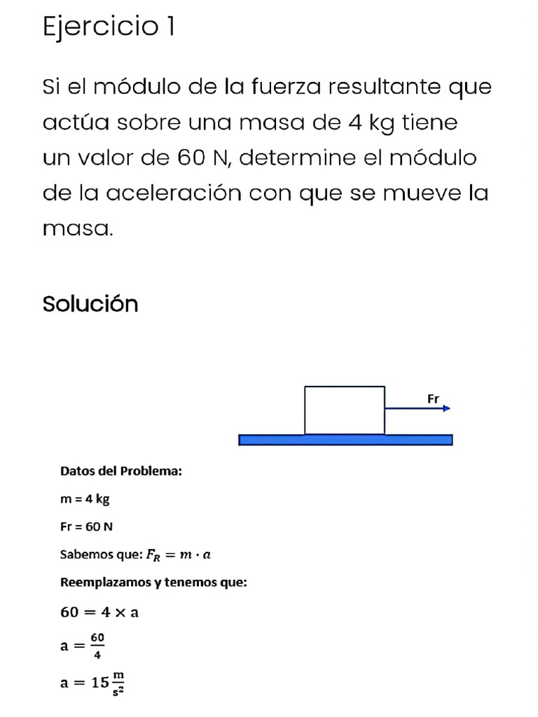 Práctica de Dinamica Con Ejercicios Resueltos | PDF